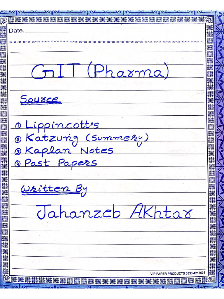 GIT Pharmacology | PDF
