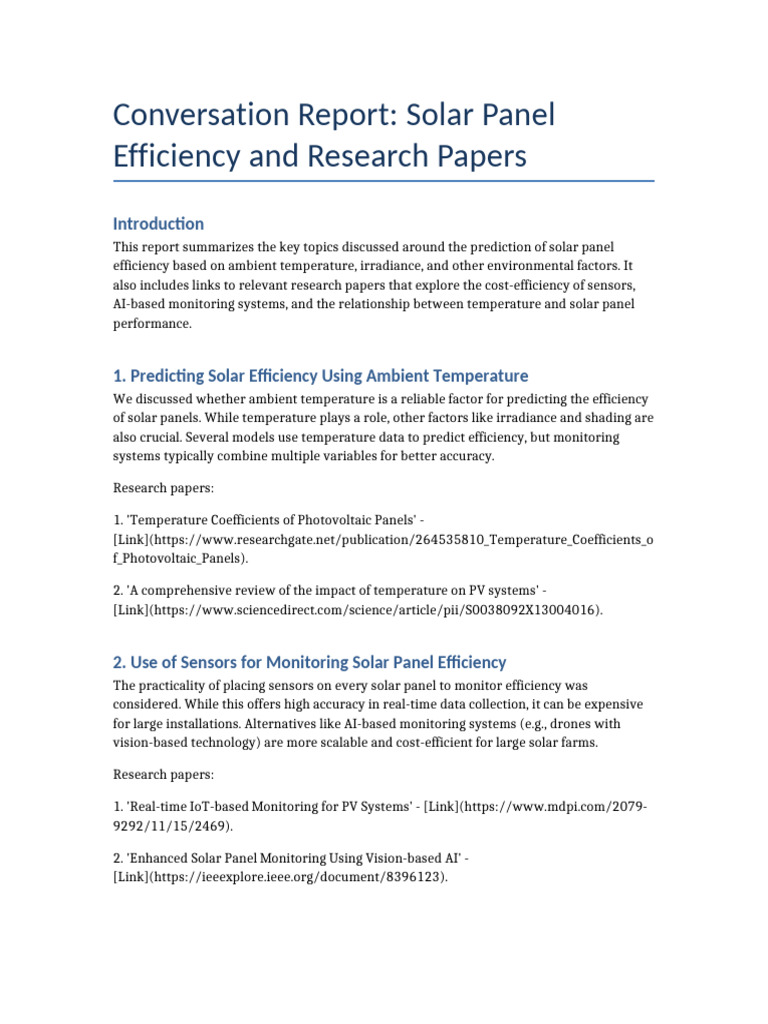 Solar_Panel_Efficiency_Conversation_Report | PDF