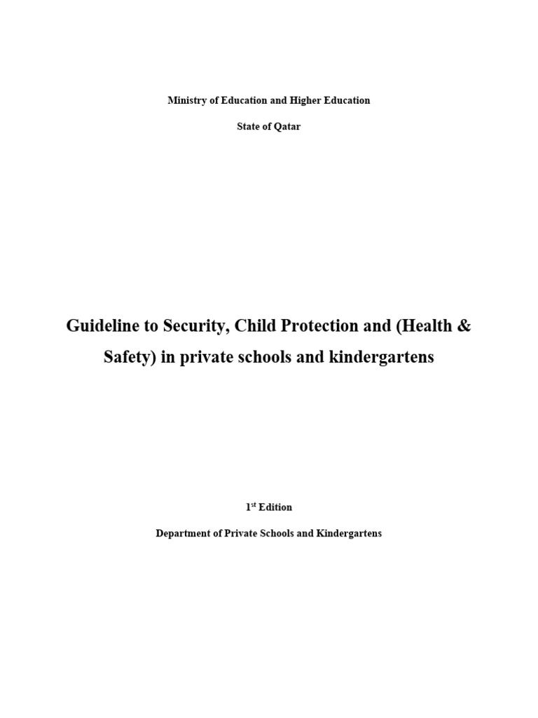 Guideline To Security, Child Protection and (Health & Safety) in ...
