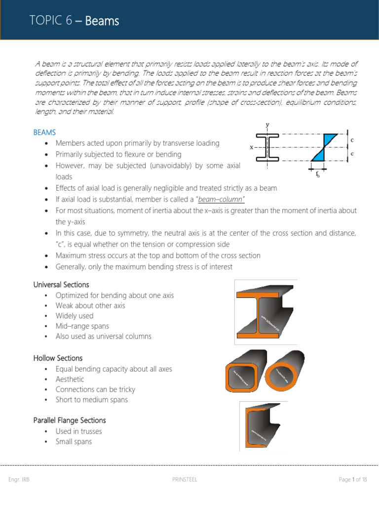 TOPIC 6 - BEAMS | PDF