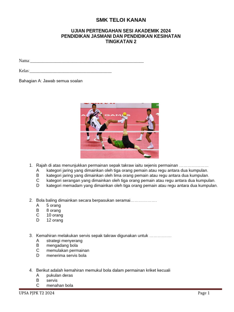 Upsa PJPK T2 2024 | PDF