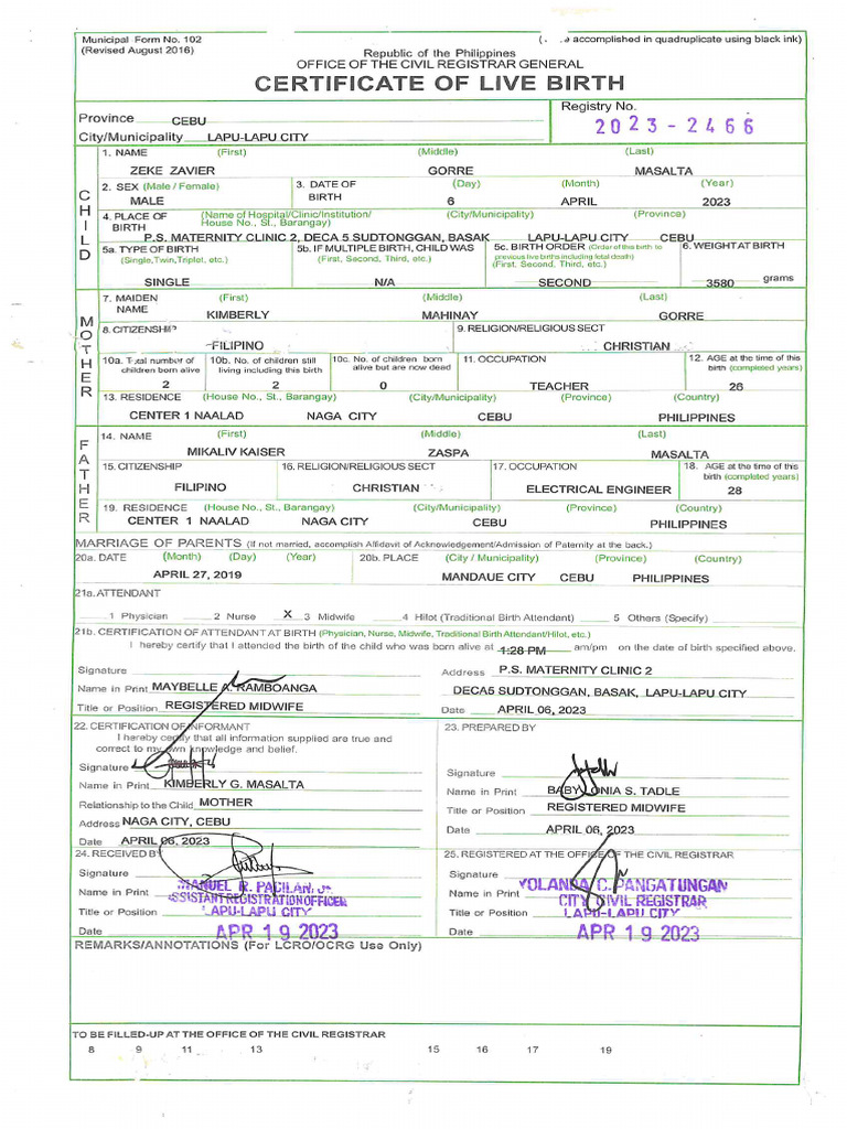 Zeke Live Birth | PDF