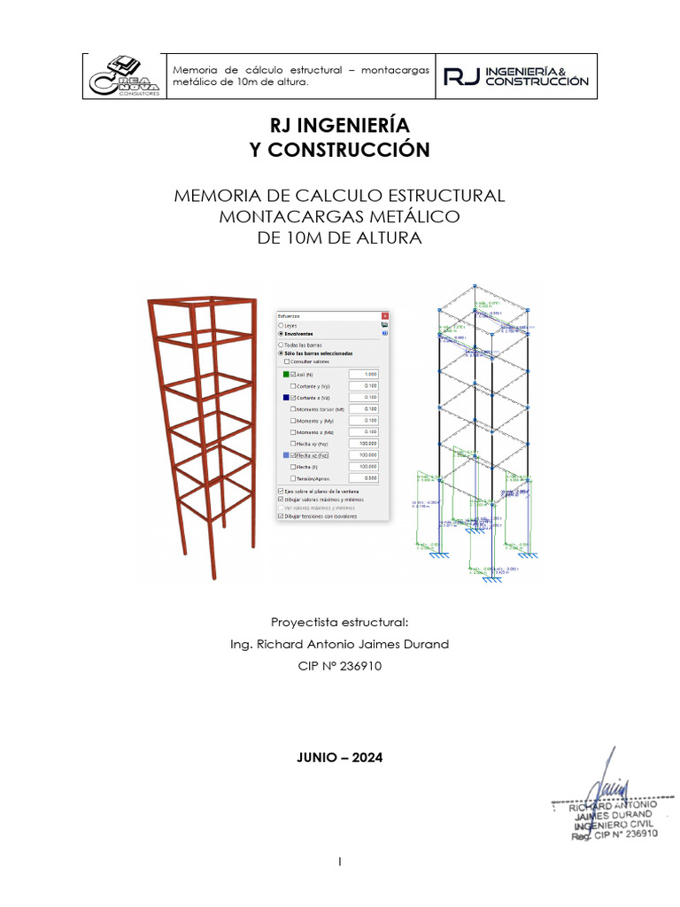 Certificado de Elevador de carga | PDF