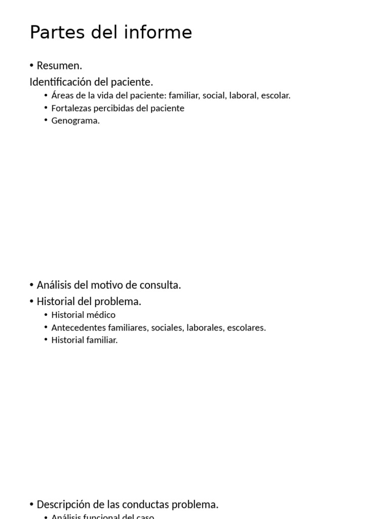Partes Del Informe | PDF