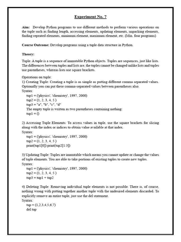 Experiment No. 7 | PDF