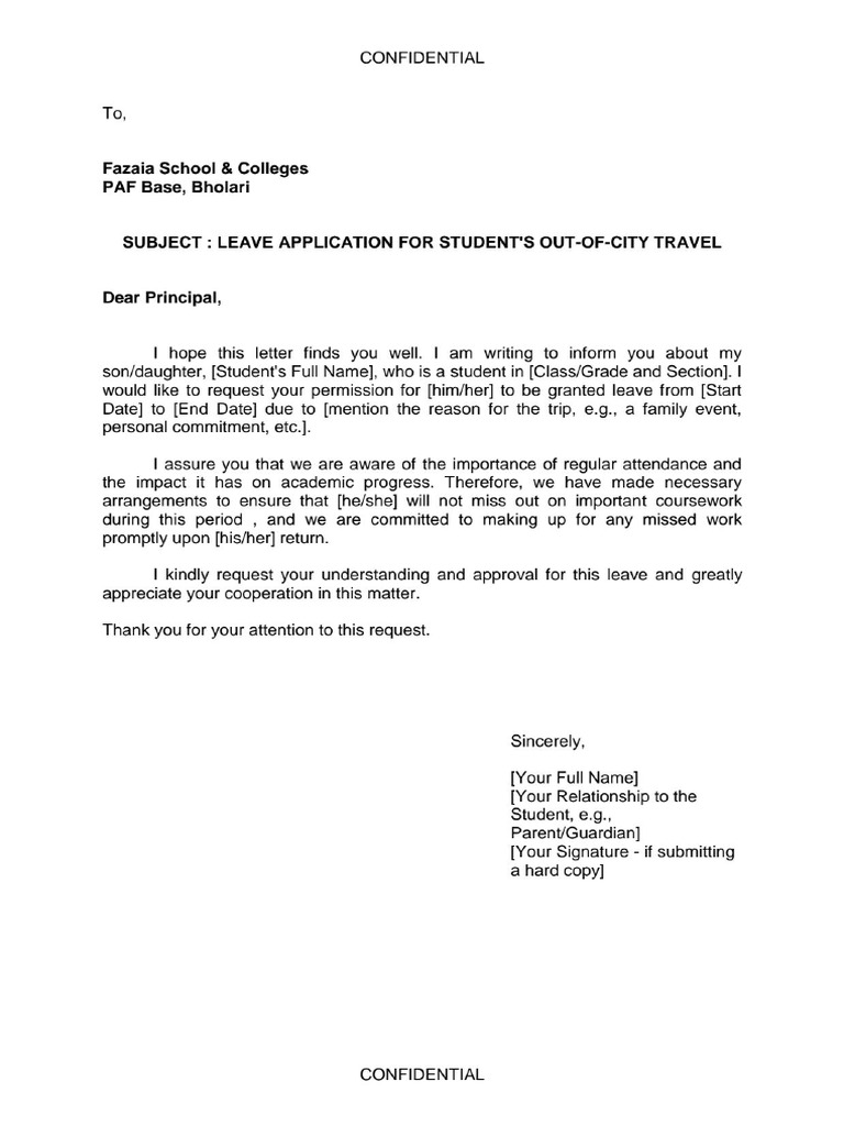 Leave Application | PDF