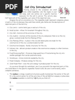 Cell City Worksheet Answer Key | PDF | Cell (Biology) | Cytoplasm