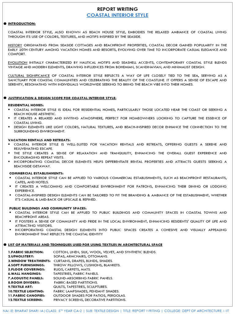 CA2-TEXTILE DESIGN REPORT WRITING (Bharat Sharma) | PDF