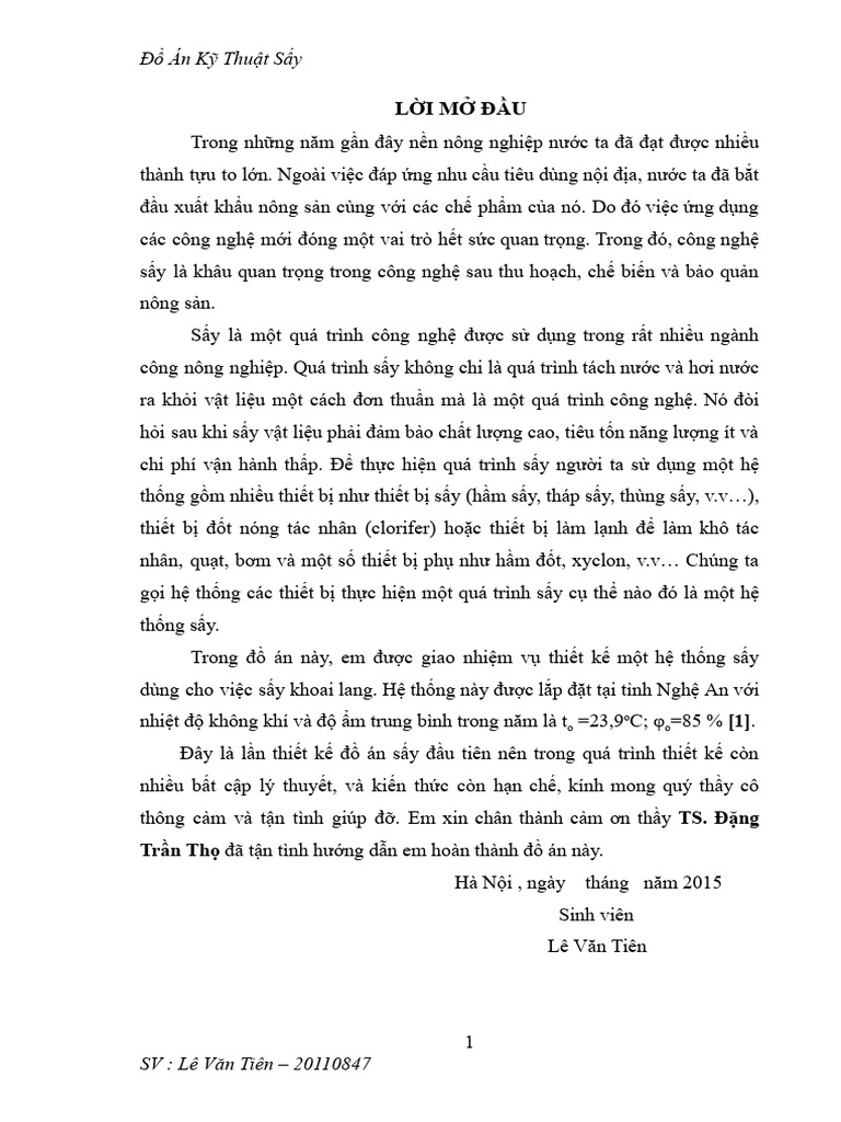 Do An Ky Thuat Say Mon Thiet Ke He Thong Say Cac San Pham Thuc Pham TR ...