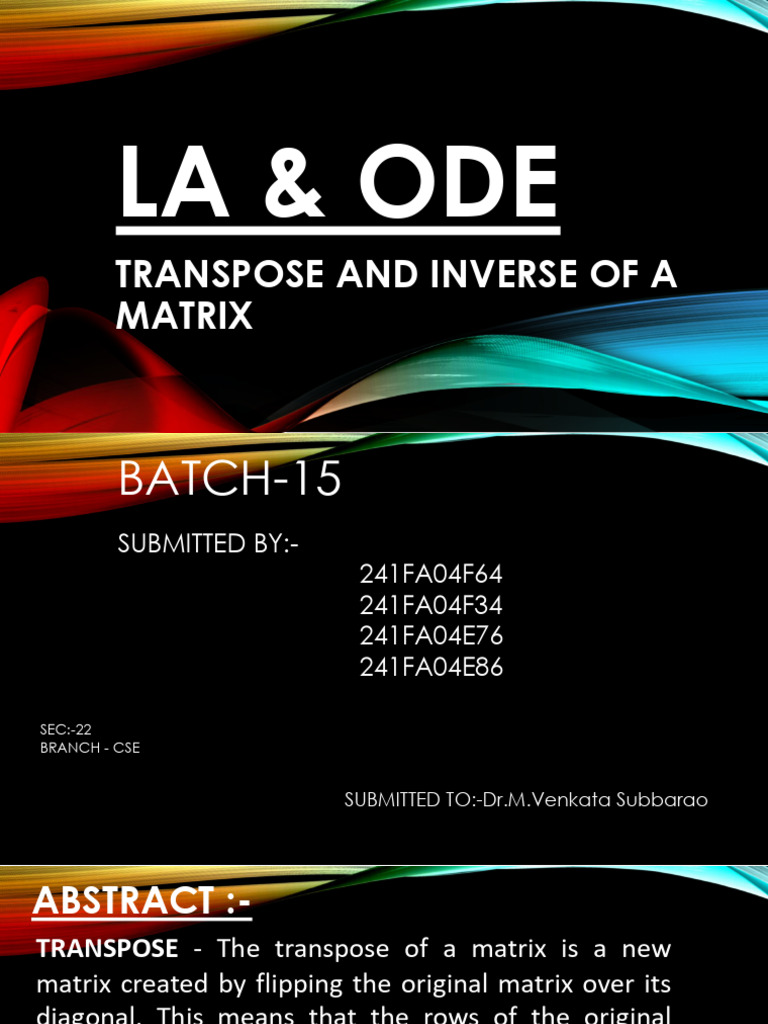 La & Ode | PDF