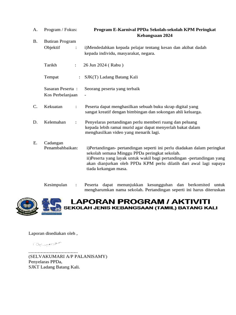 Laporan Buku Skrap Digital 2024 Ppda | PDF