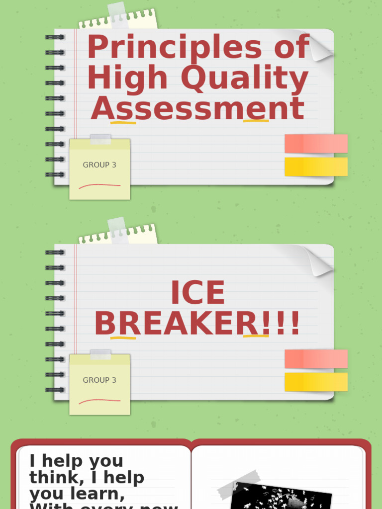 Principles of High Quality Assessment | PDF