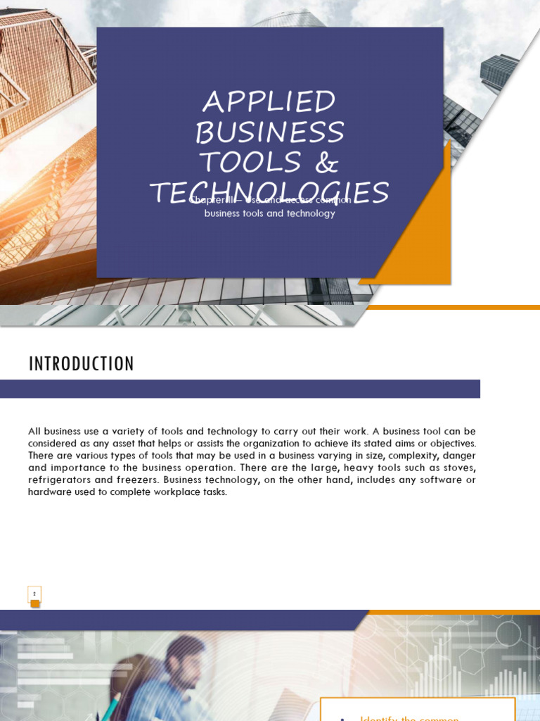 Chapter 2 Use and Access Common Business Tools and Technology | PDF