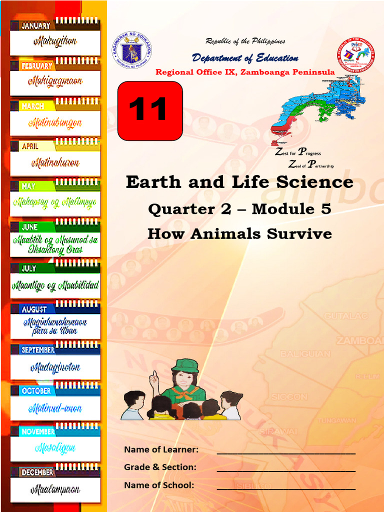 Earth and Life Science: Quarter 2 - Module 5 How Animals Survive | PDF