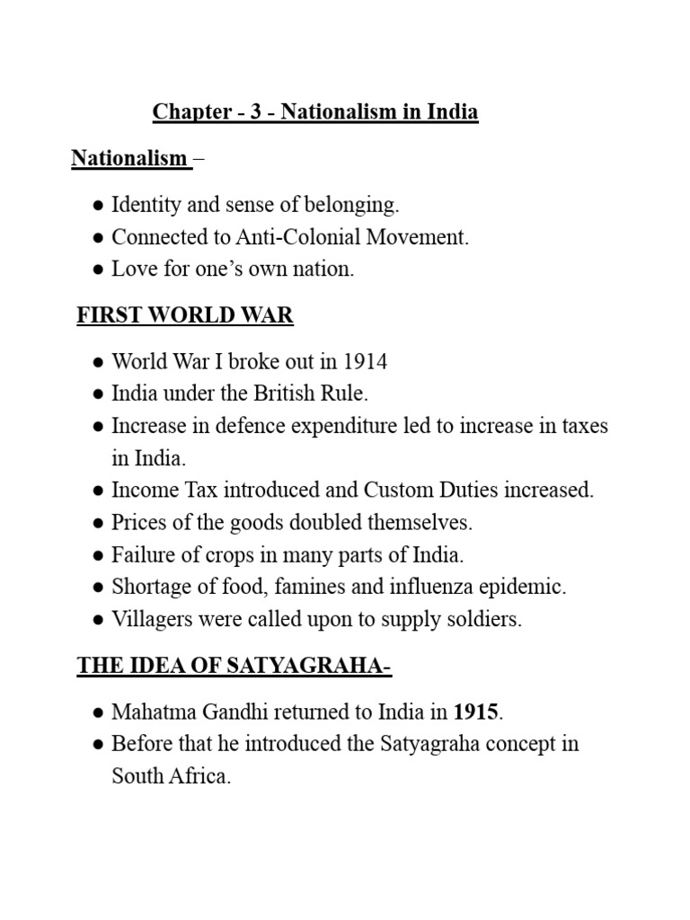 Chapter - 3 - Nationalism in India | PDF