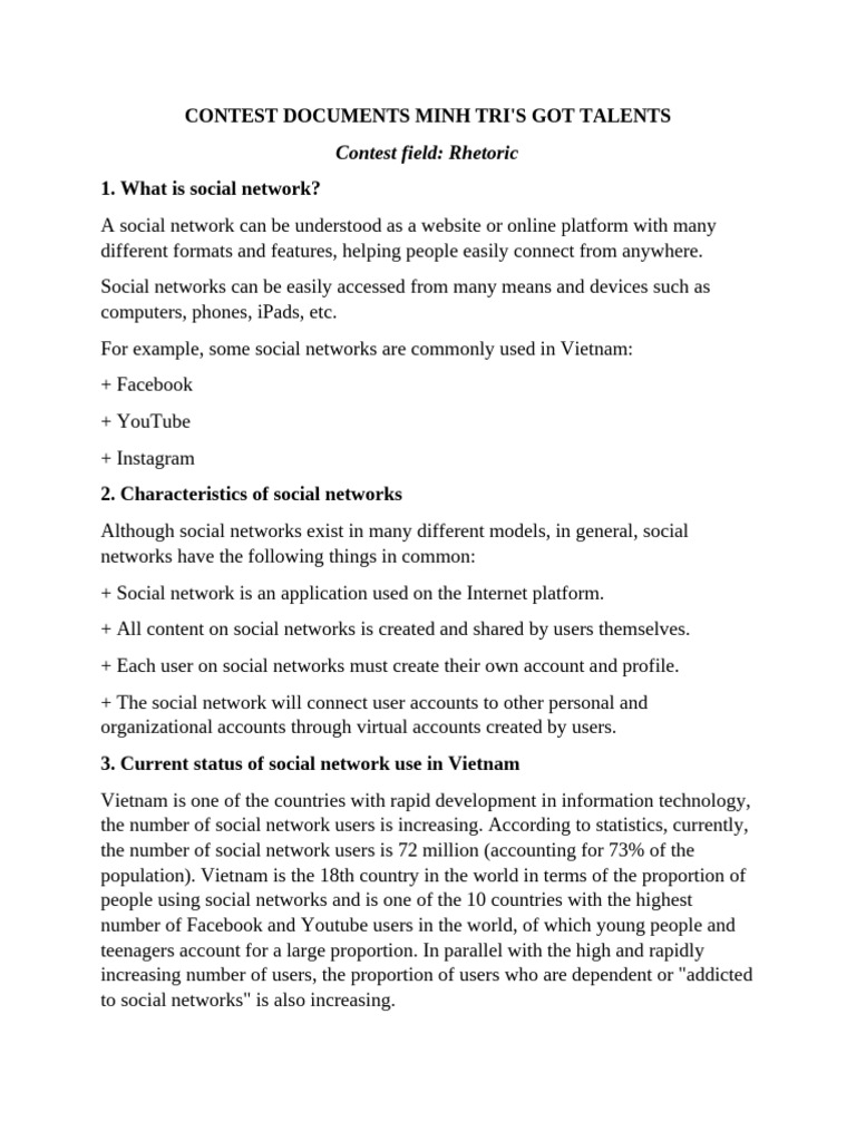 Contest Documents Minh Tri | PDF
