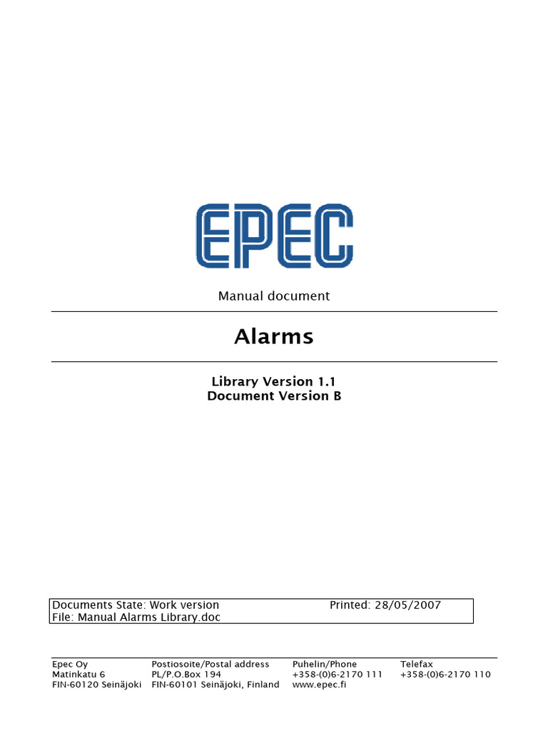 Manual Alarms Library | PDF