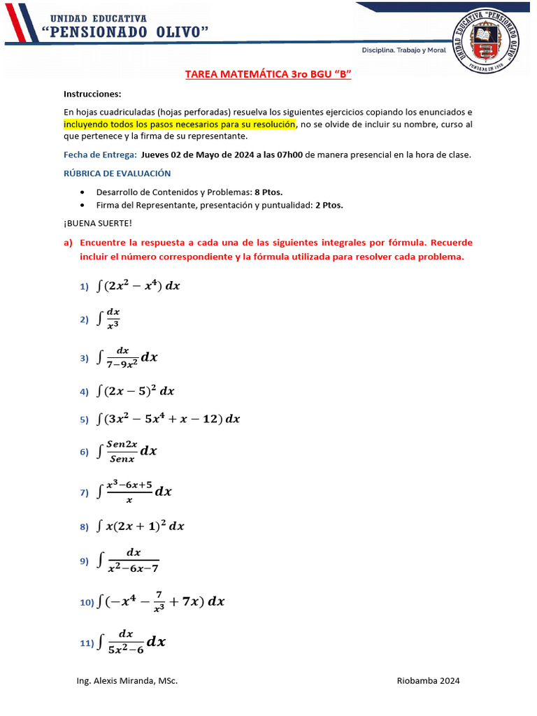 Phfne 3 Tarea Matematica 3ro Bgu B 25abr2024 | PDF