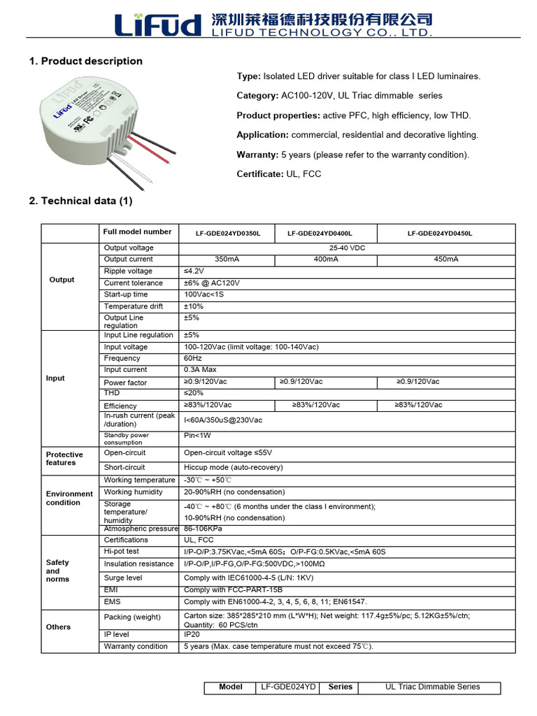 LF-GDE024YD Data Sheet V1.1 | PDF | Light Emitting Diode | Technology ...