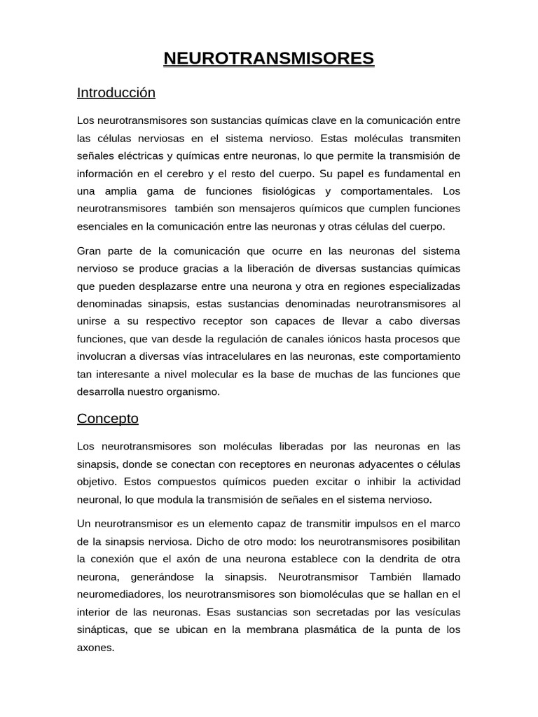Neuro Transm I Sores | PDF