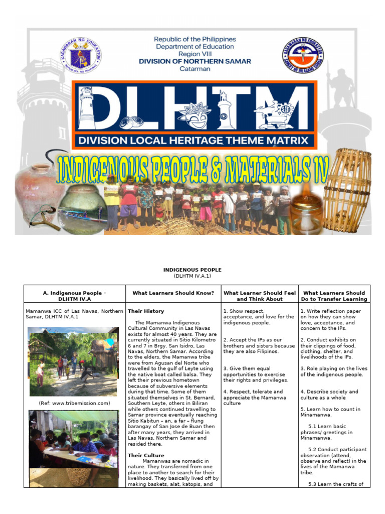 DLHTM IV Indigenous People and Materials | PDF