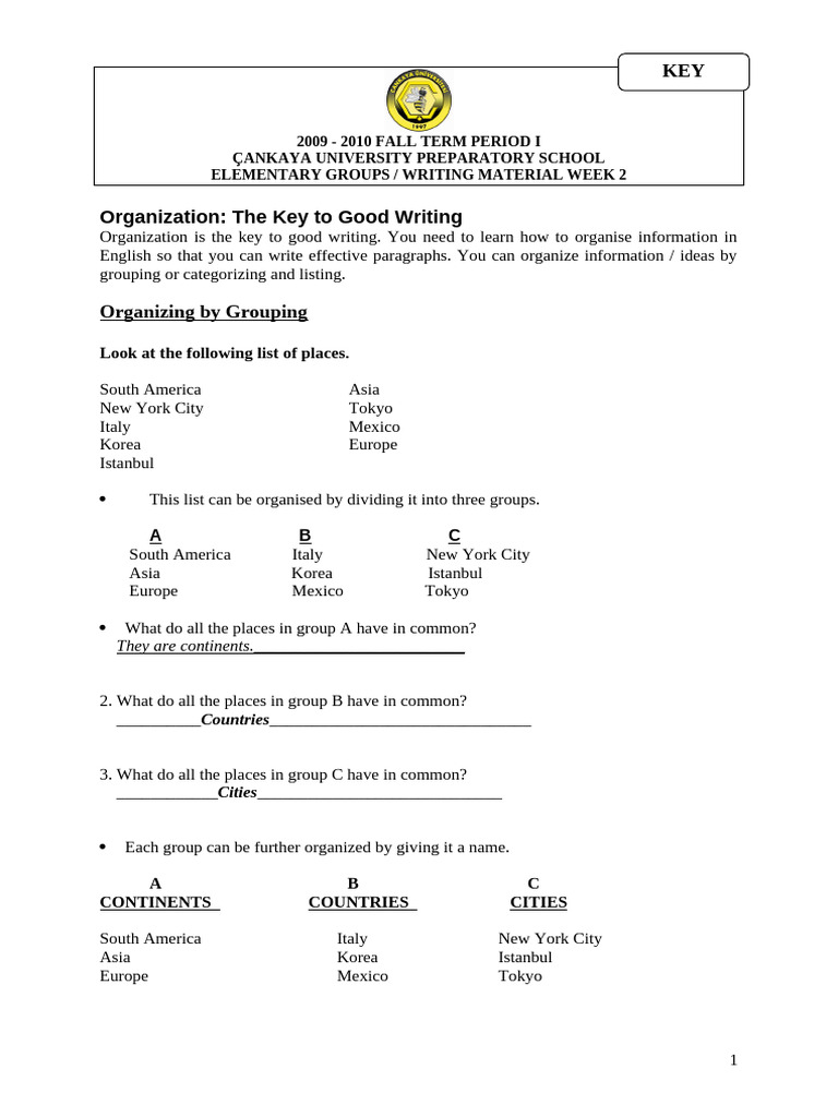 KEY - Week2 - Weekly Mat | PDF