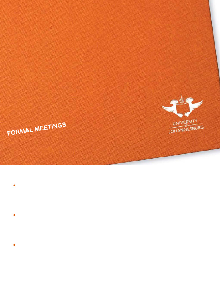 Formal Meetings - An Overview | PDF
