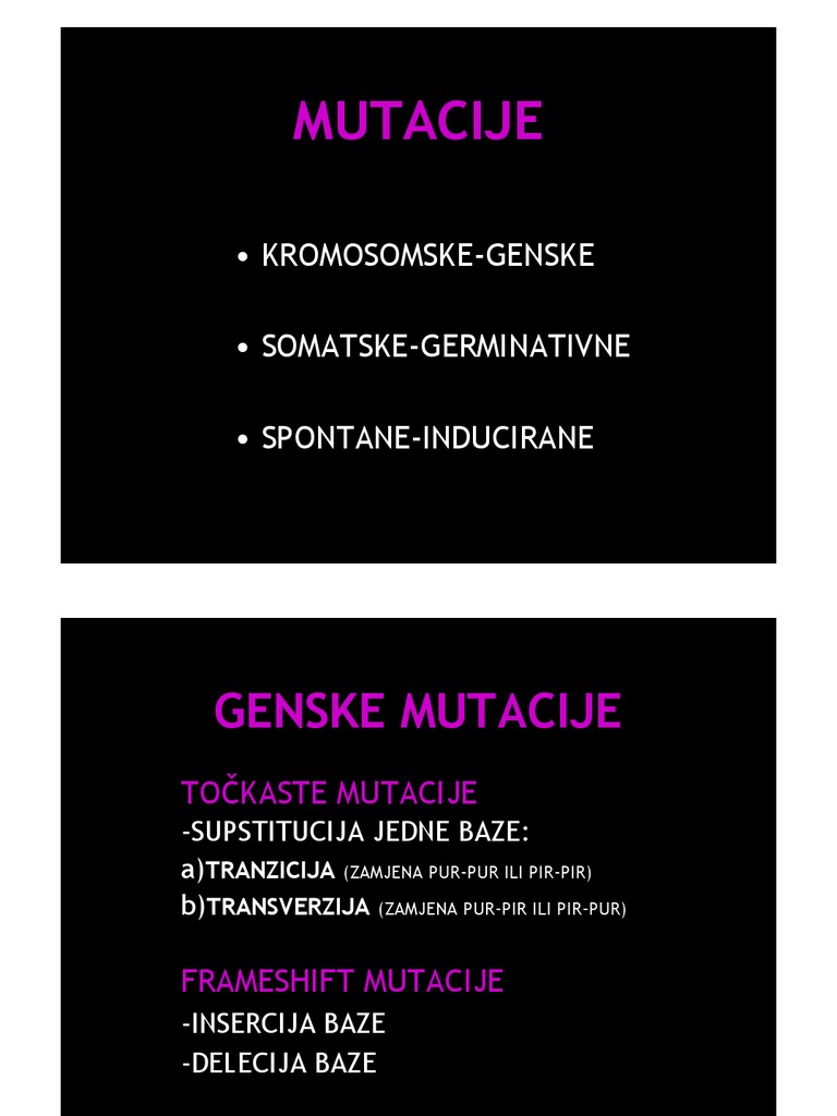 Mutacije Popravak | PDF