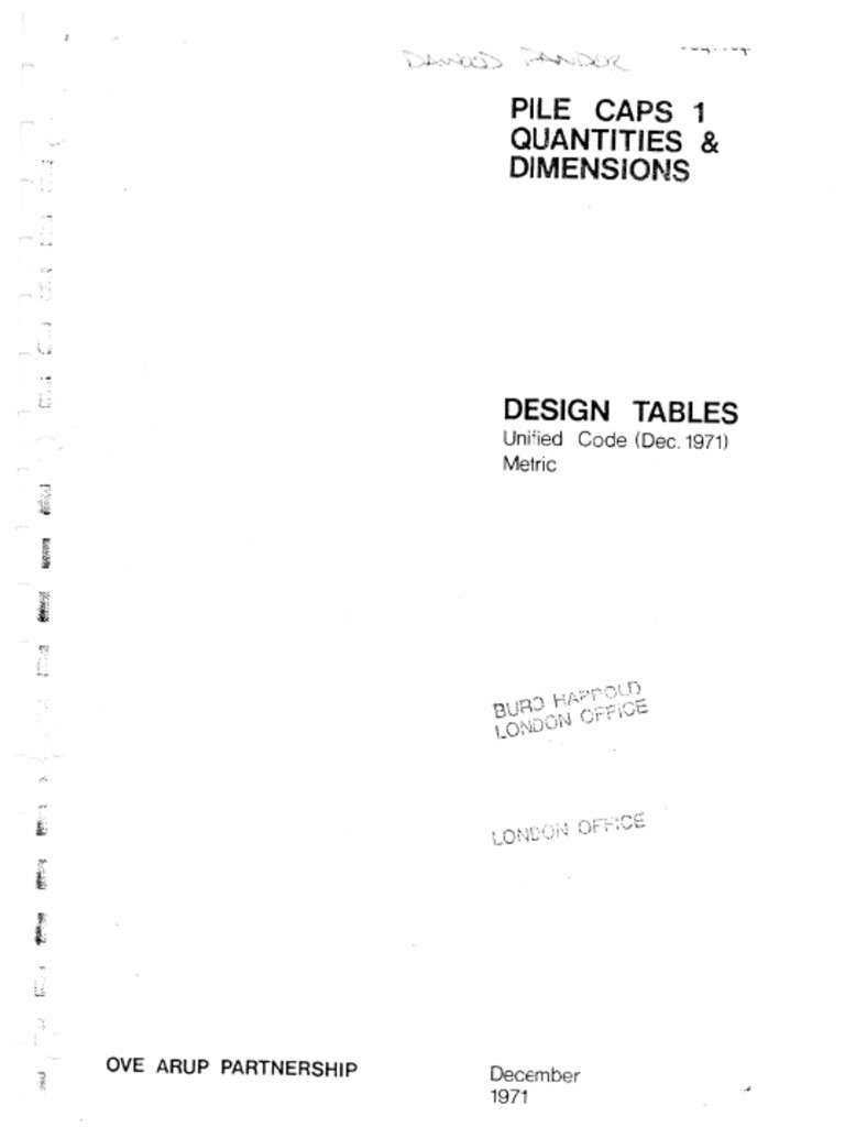 Pile Caps Design Tables. | PDF