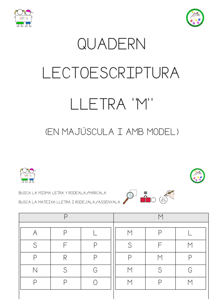 (Val) Quadern Lectoescriptura Lletra M (Amb Model) | PDF
