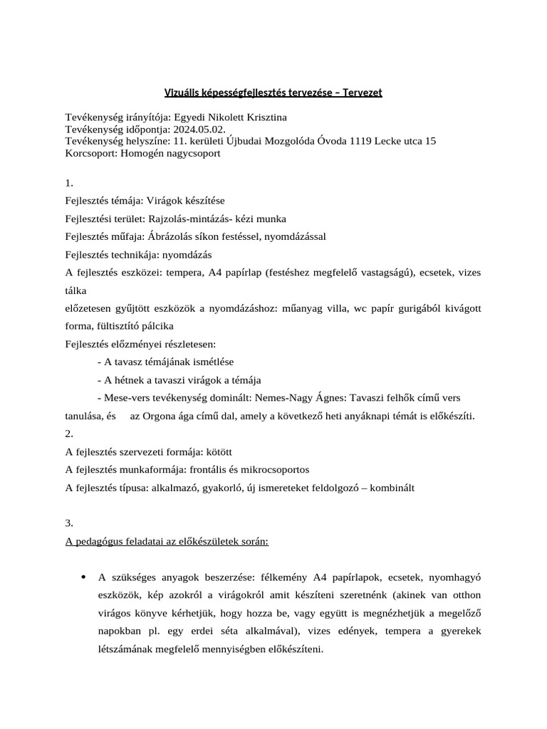 Vizu Tervezet Egyedi Nikolett Másolata | PDF