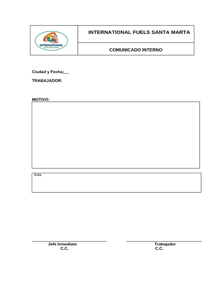 Formato Llamados de Atencion | PDF | Finanzas y dinero