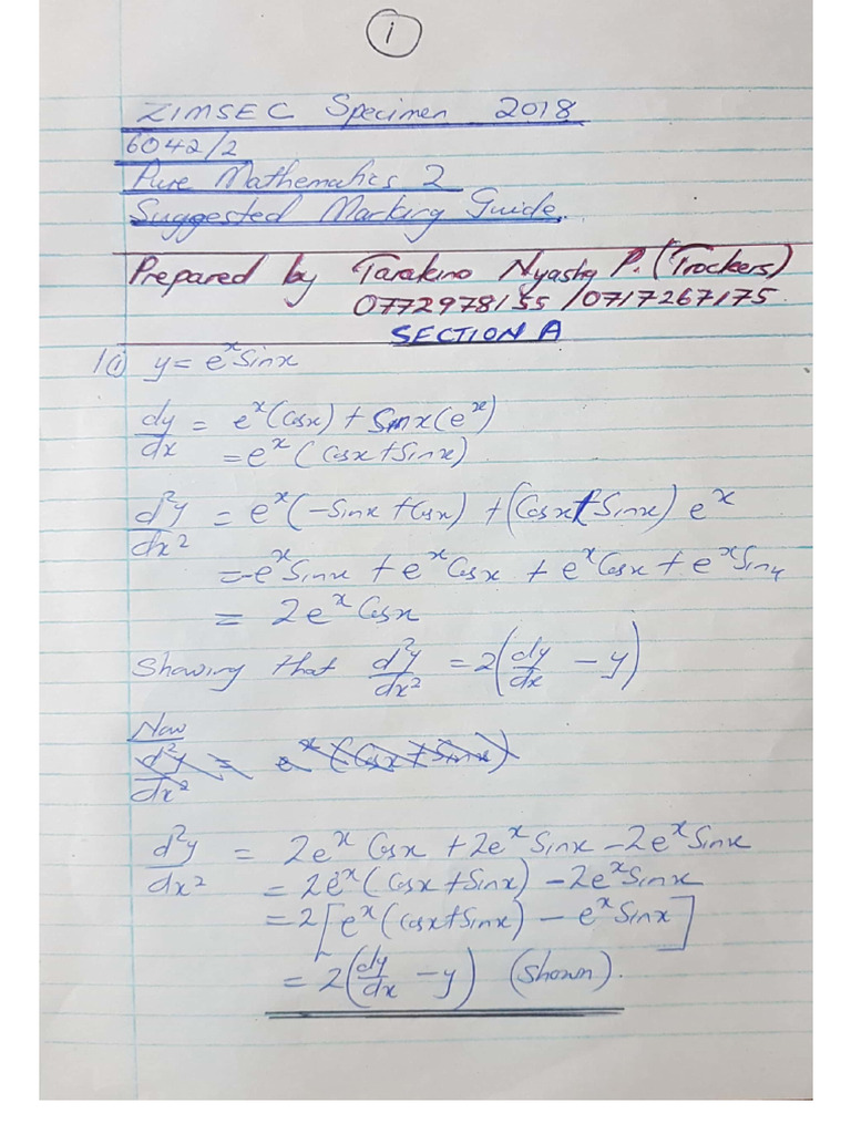 6042 2 Specimen Answers by Trockers | PDF