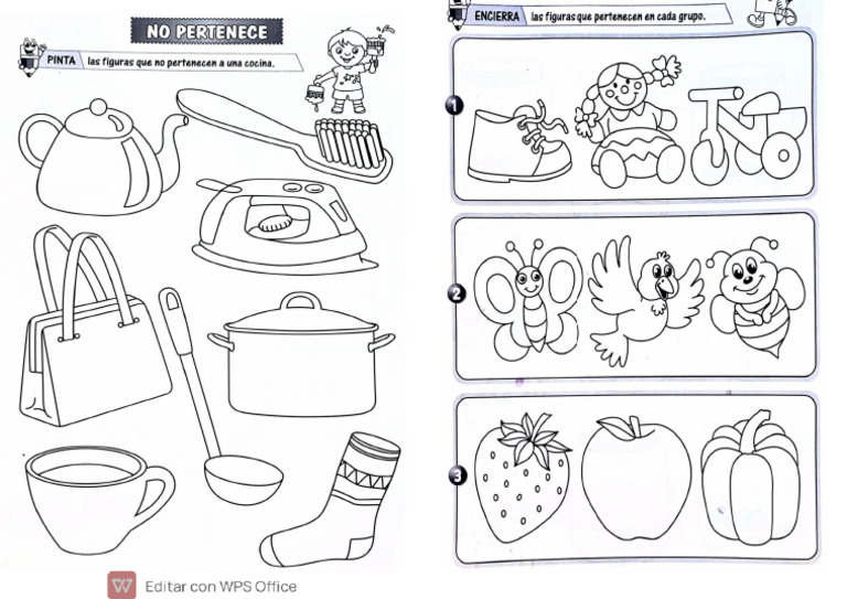 Actividades de Matematica Pertenece y No Pertenece | PDF