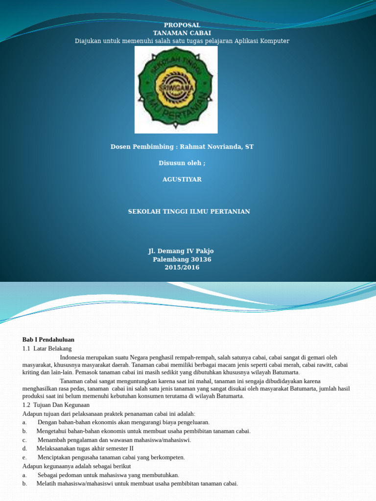 Presentation Tiyar | PDF