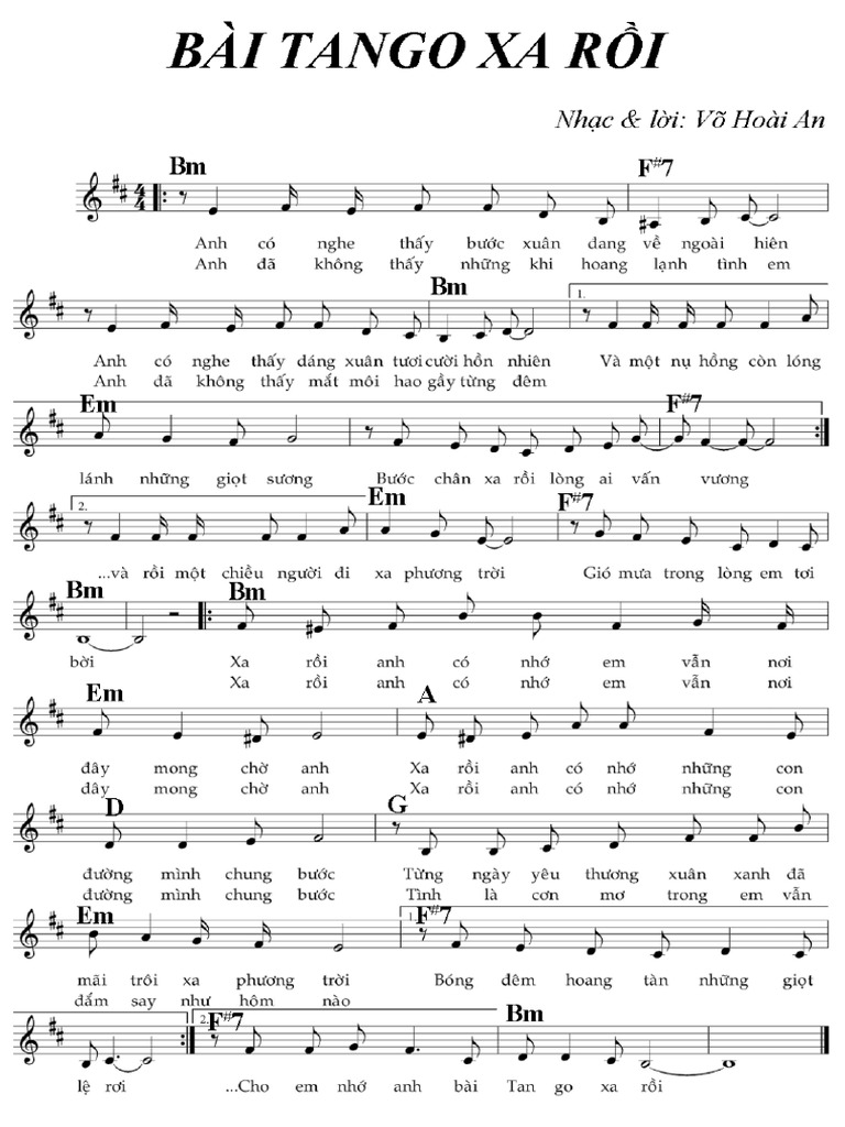 Bai Tango Xa Roi | PDF