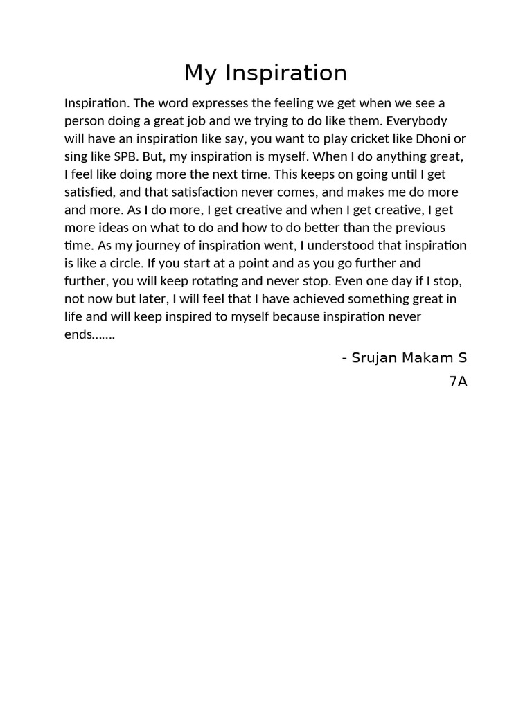 My Inspiration | PDF