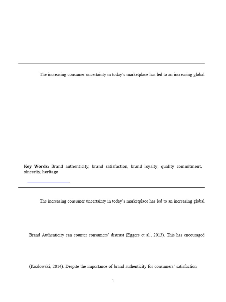 The Relationship Between Consumer-Based Brand Authenticity and Brand ...