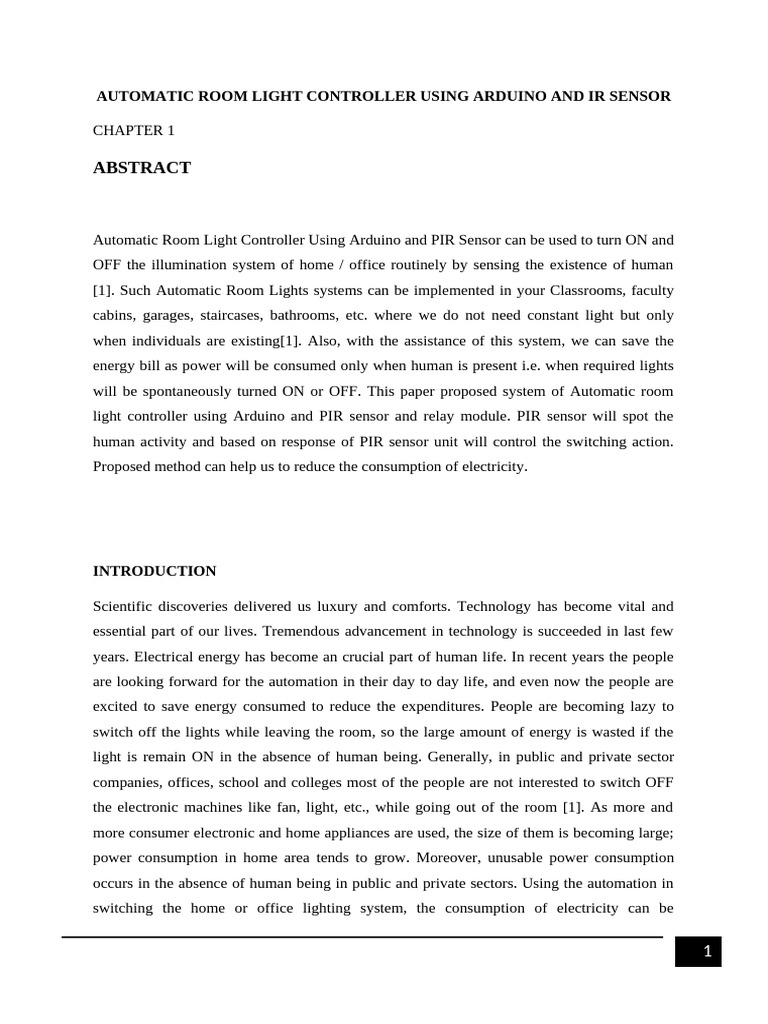 2k22 - RK - Mrep - Automatic Room Light Controller Using Arduino and Ir Sensor | PDF