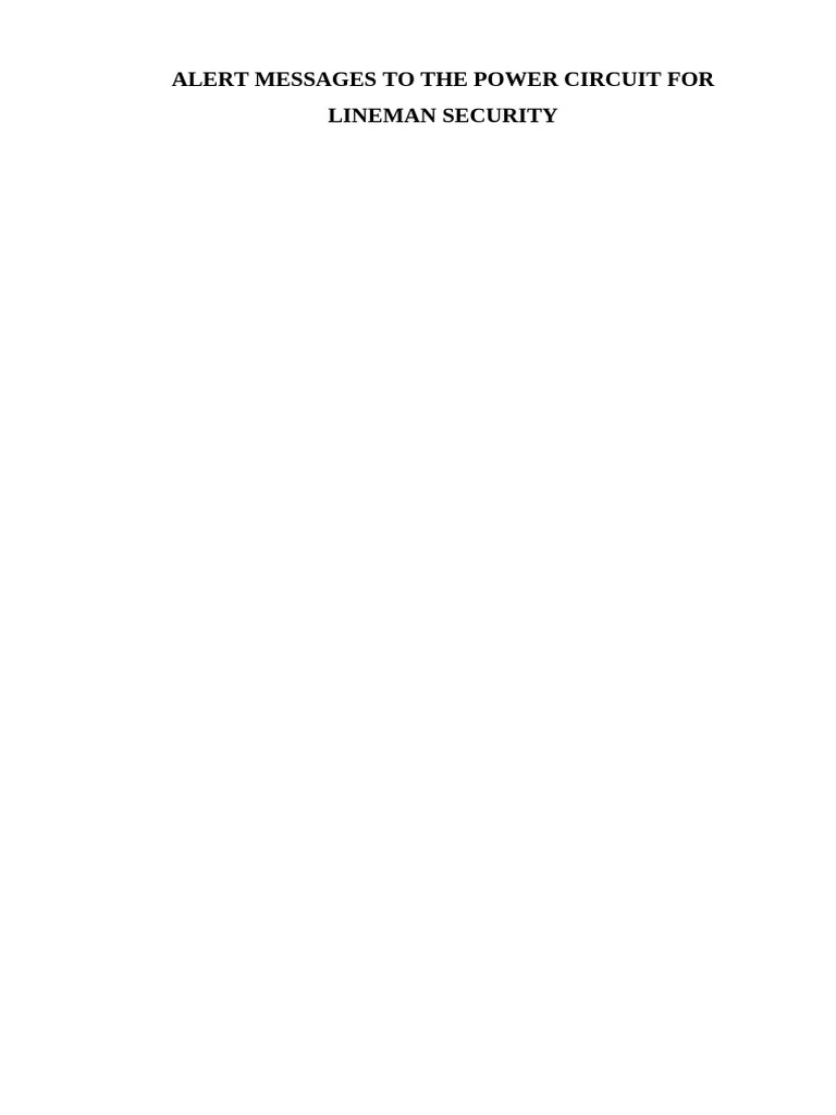 2k22 - RK - Rep - Alert Messages To The Power Circuit For Pda Eee | PDF