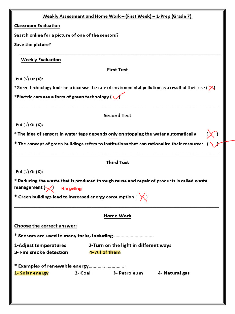 1 Prep Assessments | PDF