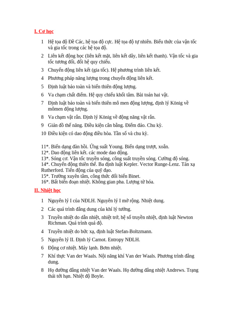 Phạm vi kiến thức HSG QG | PDF