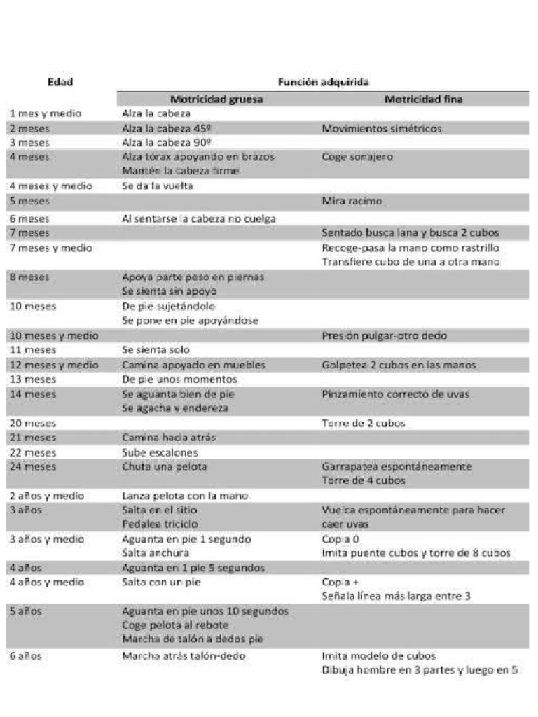 Desarrollo Psicomotor | PDF