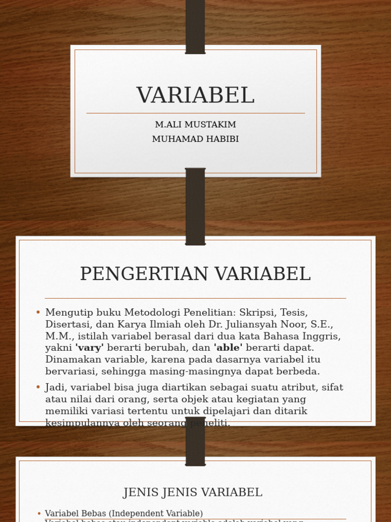 VARIABEL (M Ali Mustakim Dan Muhamad Habibi) | PDF