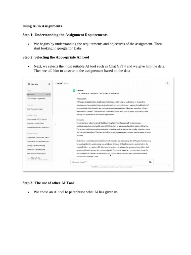 Using AI in Assignments | PDF