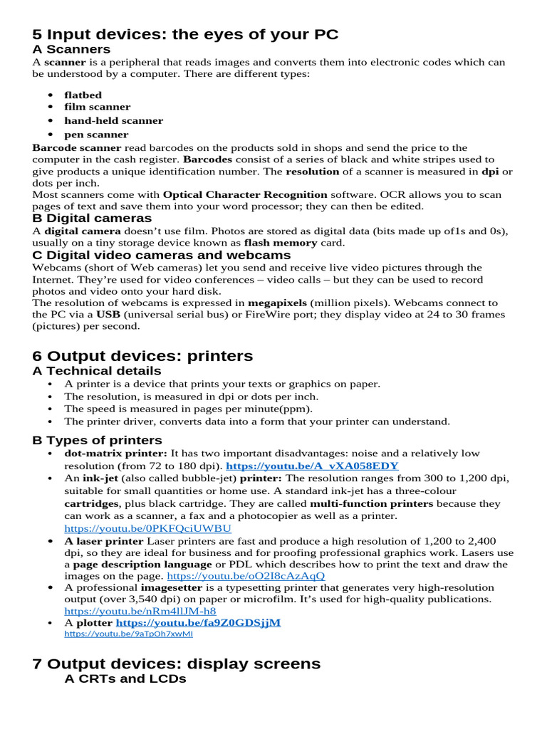 5 Input Devices | PDF