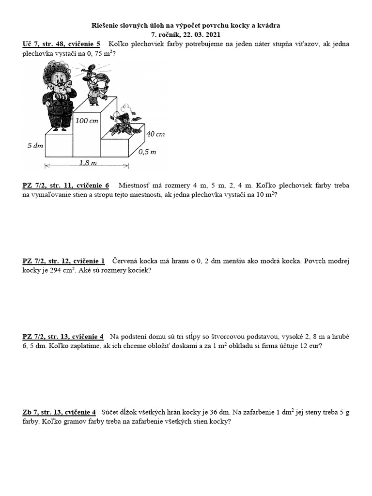 Kocka, Kvader Povrch | PDF