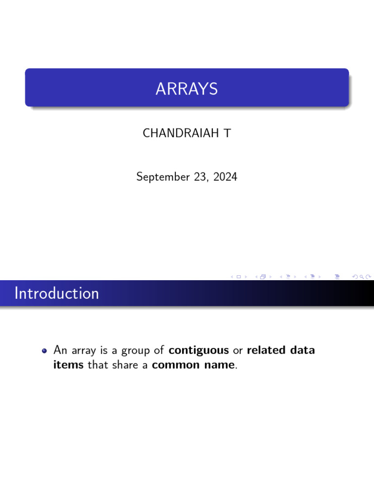 Arrays | PDF Arrays | PDF