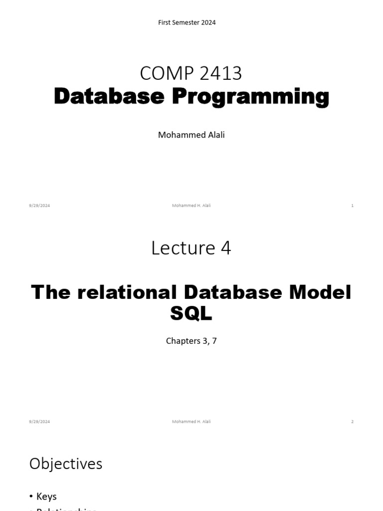 461_COMP2413_lecture4 | PDF