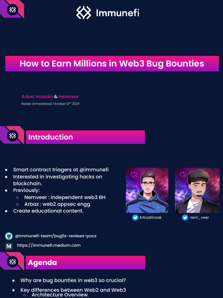 Bsides Ahmedabad - Web3 Bug Bounties - 1 | PDF